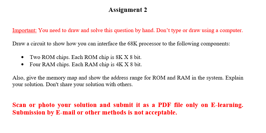 Solved Assignment 2 Important: You need to draw and solve | Chegg.com