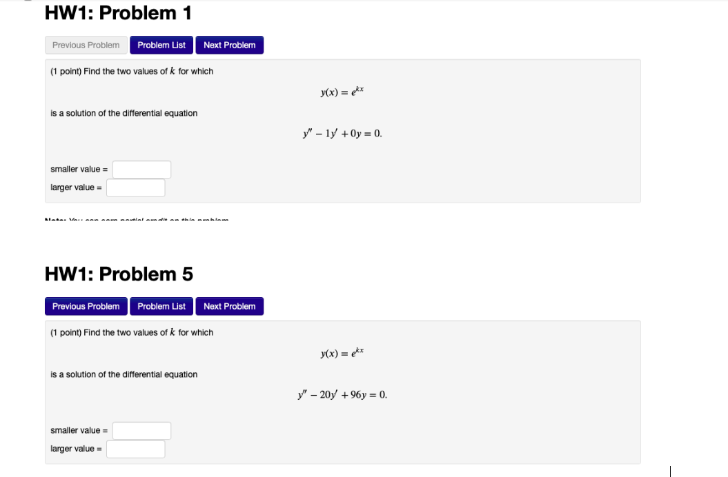 Solved HW1: Problem 1 Previous Problem Problem List Next | Chegg.com