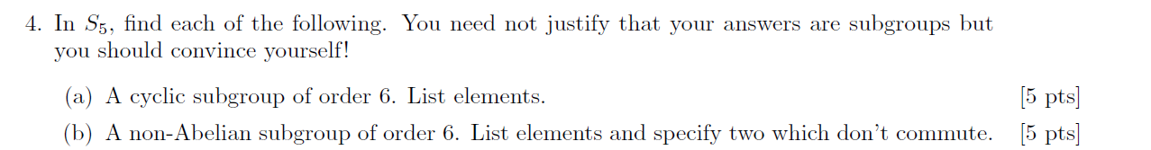 Solved Would you help me with this abstract algebra | Chegg.com