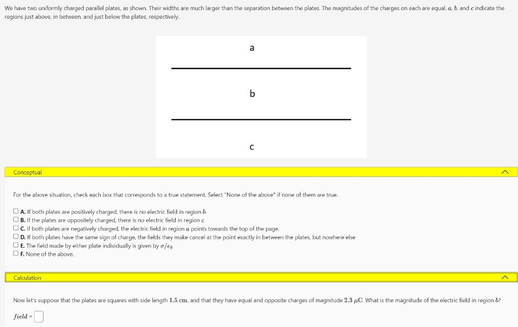Solved We have two uniformly charged parallel plates, as | Chegg.com