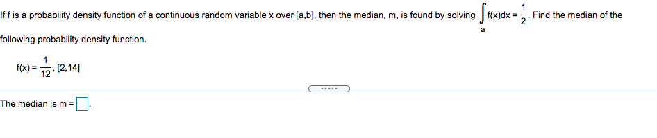 Solved If f is a probability density function of a | Chegg.com