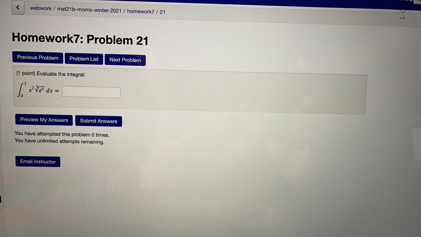 Solved webwork / mat21b-morris-winter-2021 / homework7 / 21 | Chegg.com