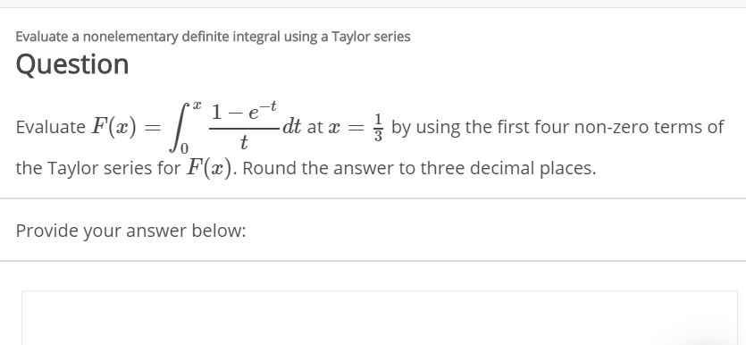 Solved Evaluate a nonelementary definite integral using a | Chegg.com