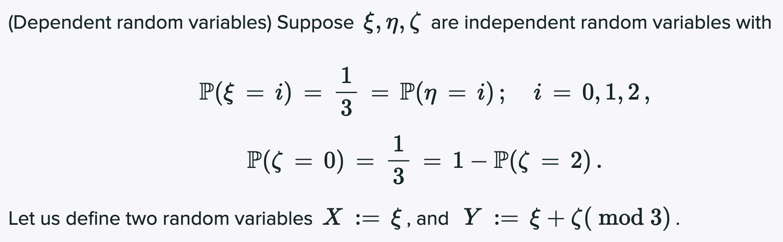 Solved (Dependent random variables) Suppose $, n, 5 are | Chegg.com