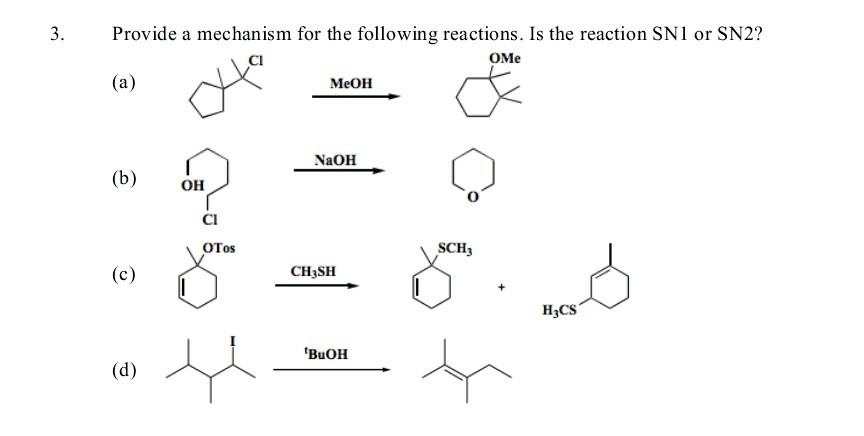 Solved 3. Provide a mechanism for the following reactions. | Chegg.com