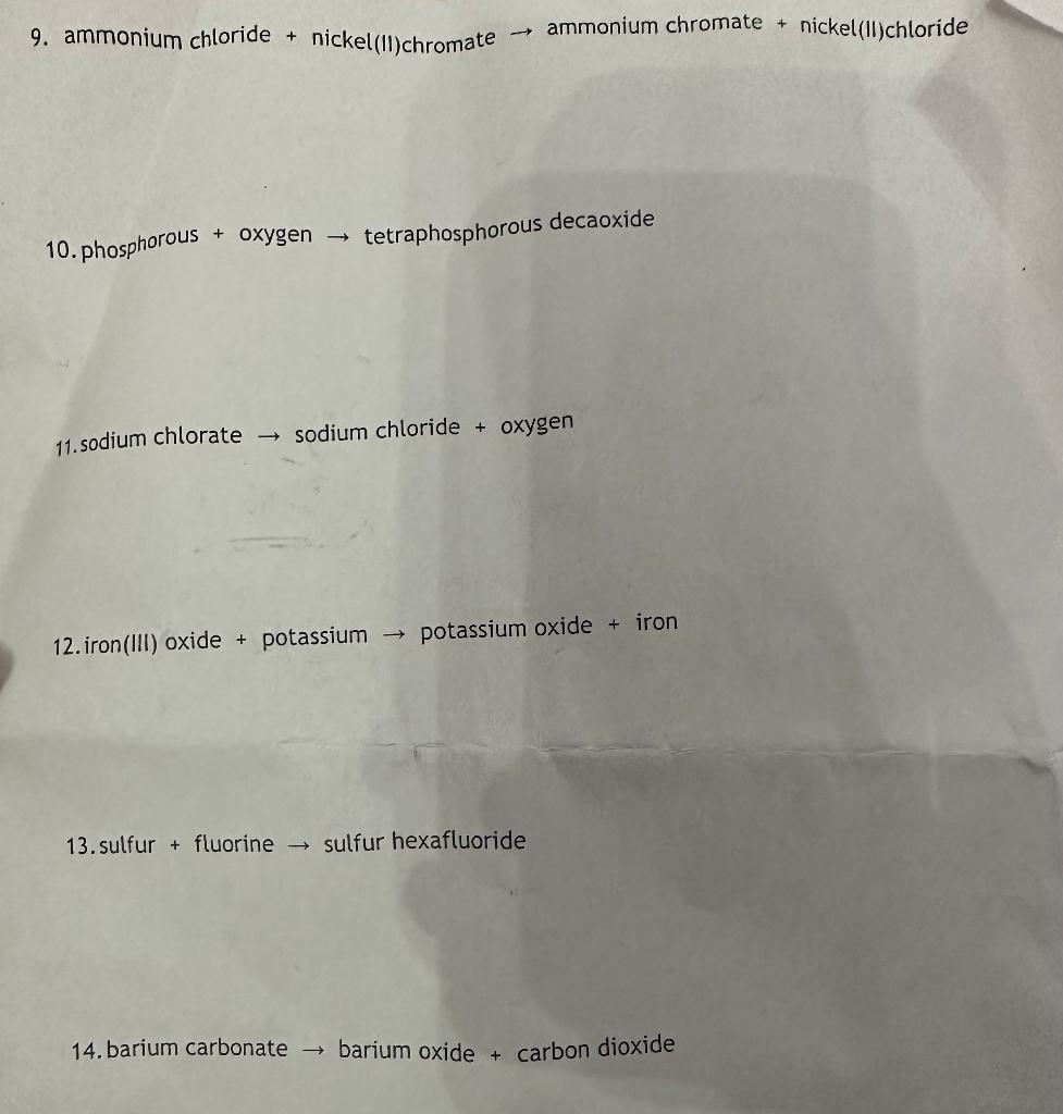 Solved Convert the following word equations into formula | Chegg.com