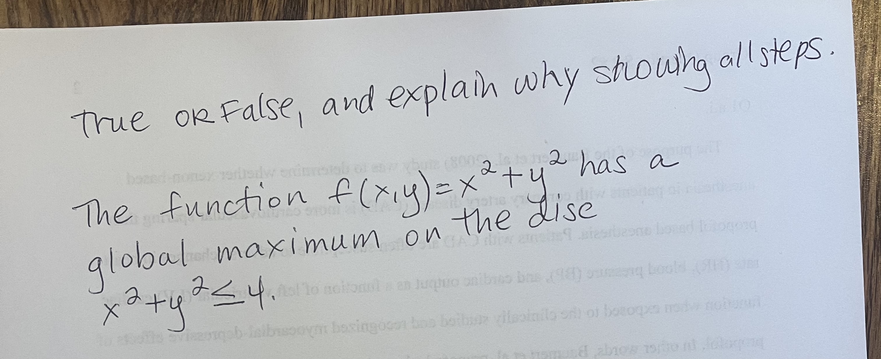 Solved True OR False, and explain why showing all steps.The | Chegg.com