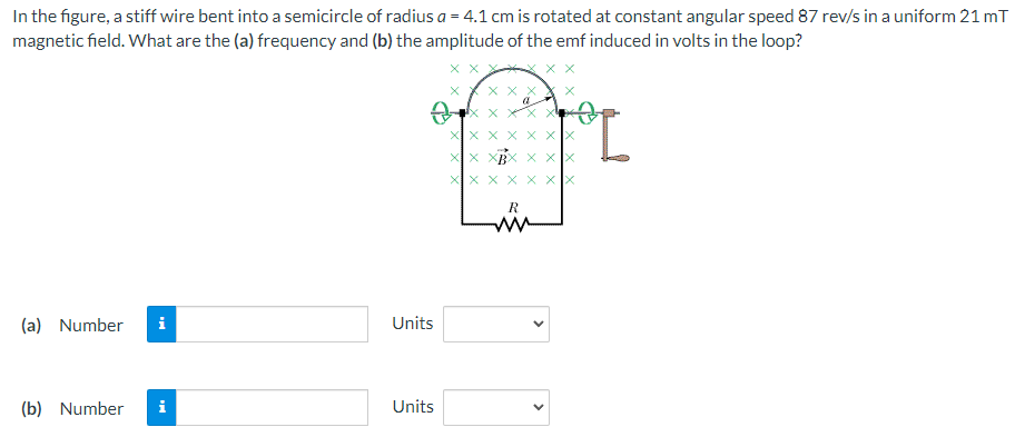 Solved In the figure, a stiff wire bent into a semicircle of | Chegg.com