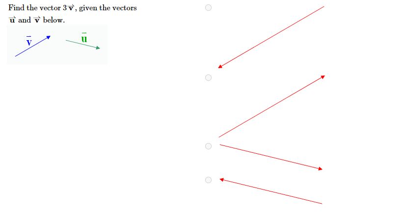 Solved Find the vector 3vec(v), ﻿given the vectorsvec(u) | Chegg.com