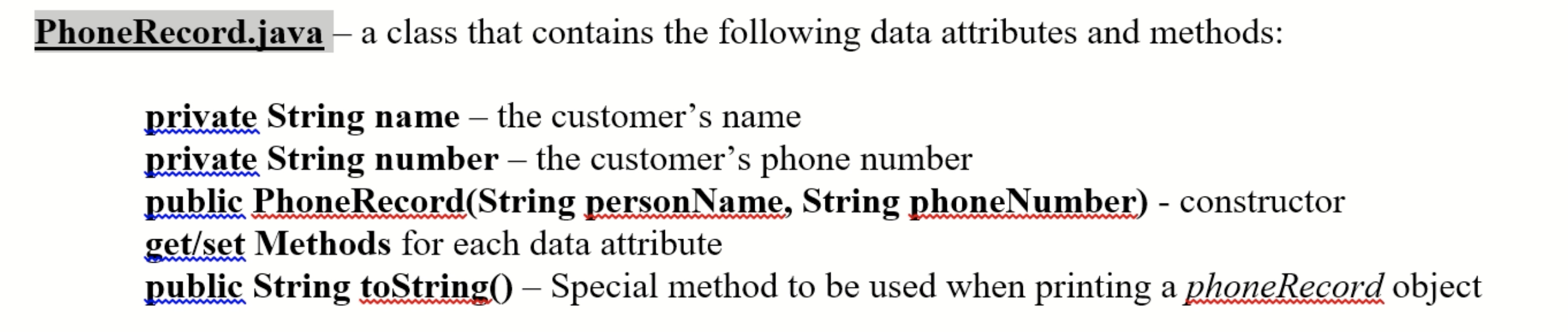Solved Assignment2.java - A driver class that contains only | Chegg.com