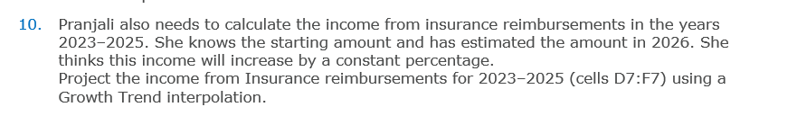 10. Pranjali also needs to calculate the income from | Chegg.com