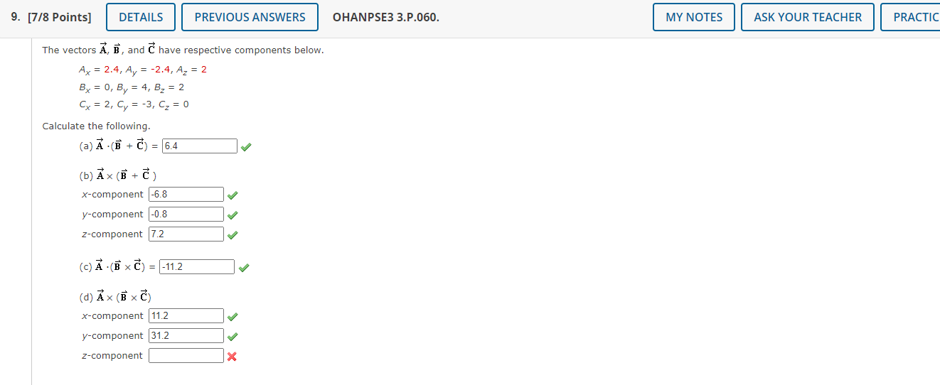 Solved (a) Find the component of A along B. m (b) Find the | Chegg.com