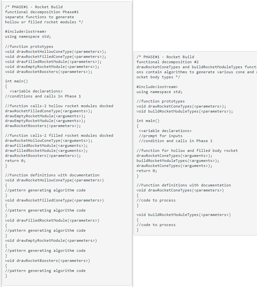(1) Rocket module (body) changes from hollow to | Chegg.com