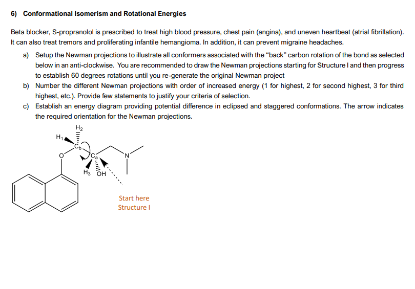 Solved 6) ﻿Conformational Isomerism and Rotational | Chegg.com