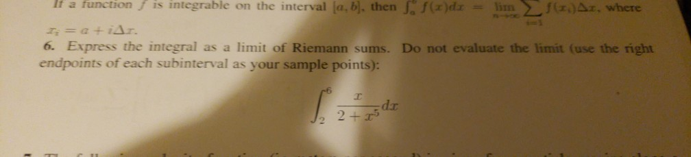 Solved Ir a function is integrable on the interval la, b, | Chegg.com