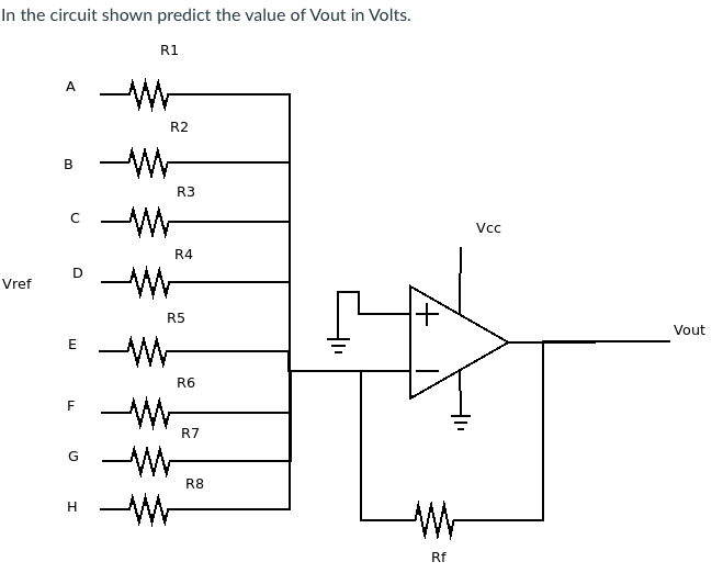 Solved In the circuit shown predict the value of Vout in | Chegg.com