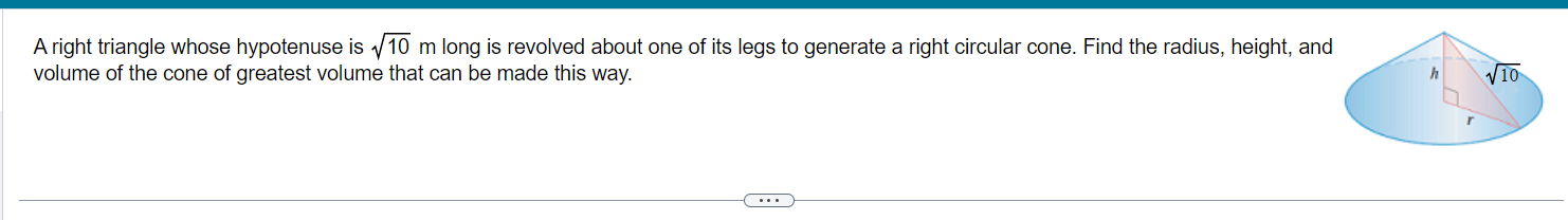 Solved A right triangle whose hypotenuse is 10 m long is | Chegg.com