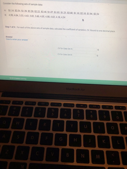 Solved Consider the following sets of sample data К | Chegg.com