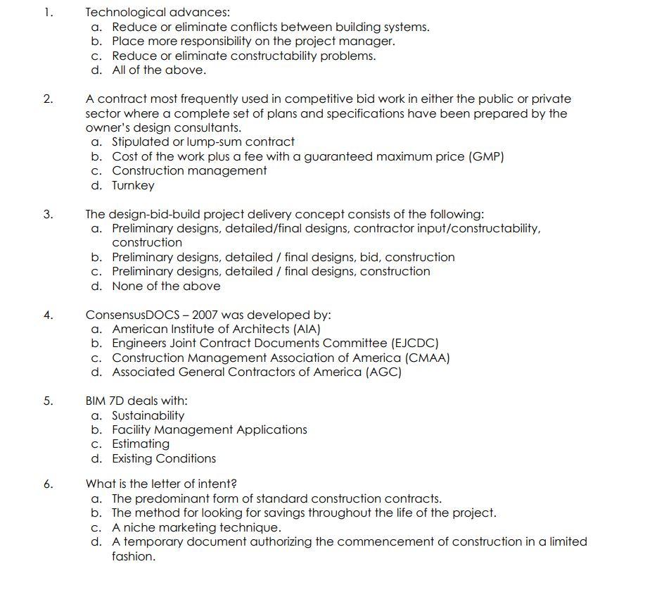 Solved 1. Technological advances: a. Reduce or eliminate | Chegg.com