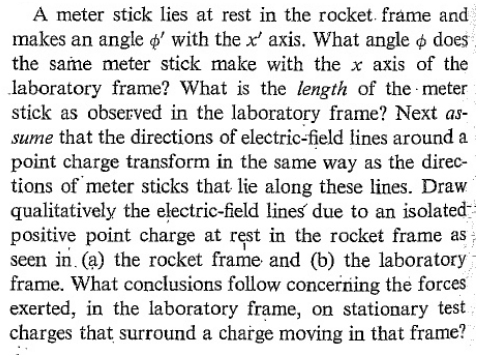 Solved A meter stick lies at rest in the rocket. frame and | Chegg.com