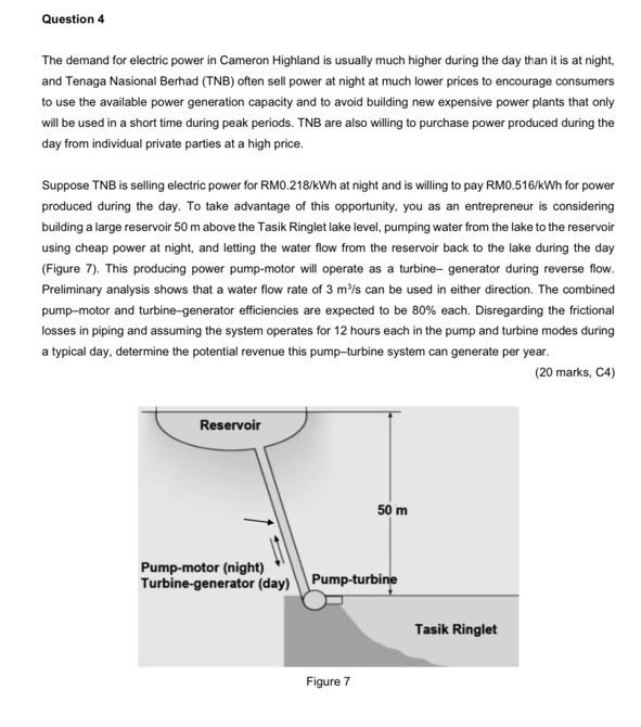 Solved Question 4The demand for electric power in Cameron | Chegg.com