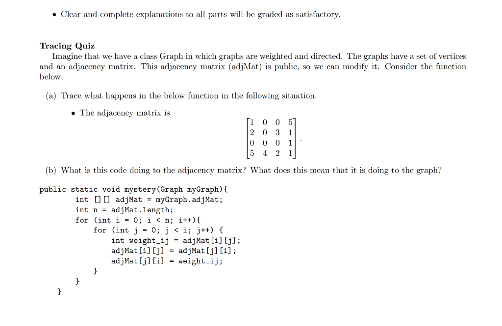 Solved • Clear and complete explanations to all parts will | Chegg.com