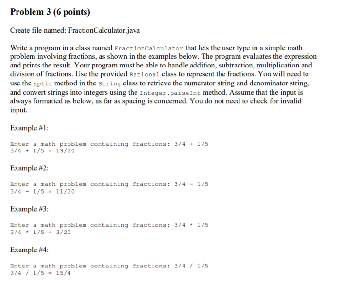 Solved /* Rational.java */ public class Rational extends | Chegg.com