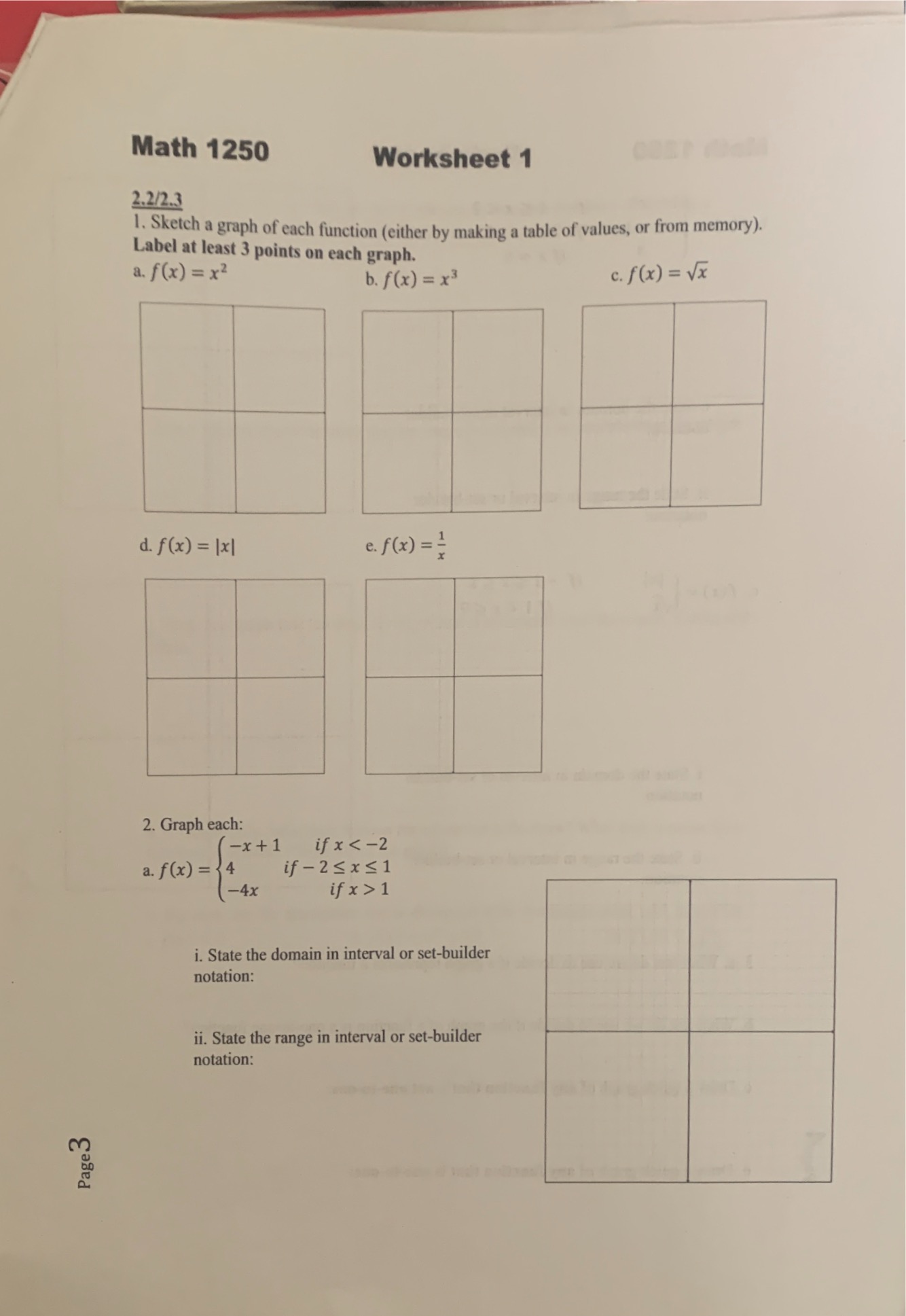 Solved 2.2/2.3Sketch a graph of each function (either by | Chegg.com