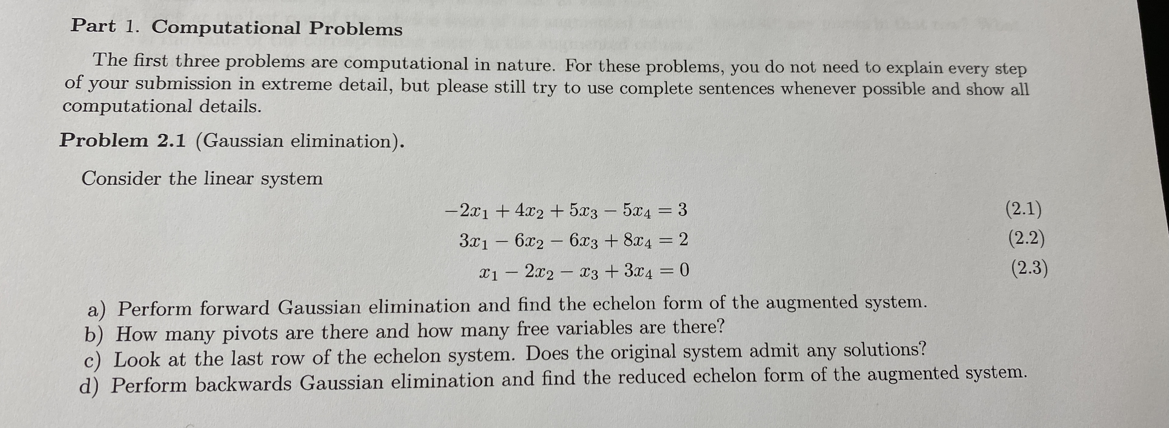 Solved Part 1 computational Problemsthe First Three