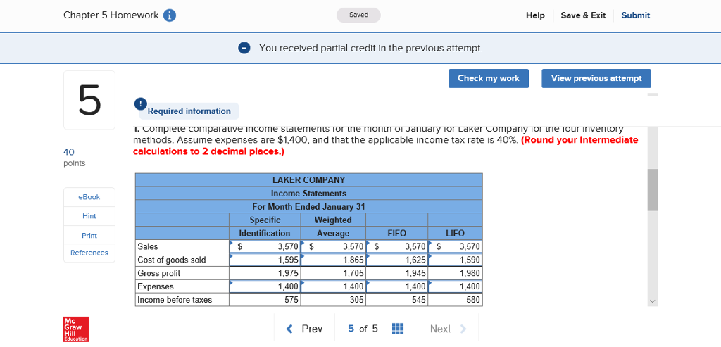 Solved Chapter 5 Homework Saved Help Save & Exit Submit You | Chegg.com