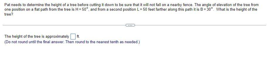 Solved Pat needs to determine the height of a tree before | Chegg.com