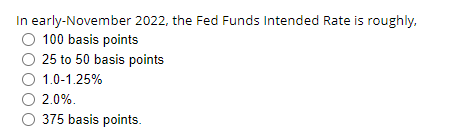 Solved In early-November 2022 , the Fed Funds Intended Rate | Chegg.com