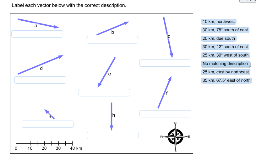 Solved Label each vector below with the correct description. | Chegg.com