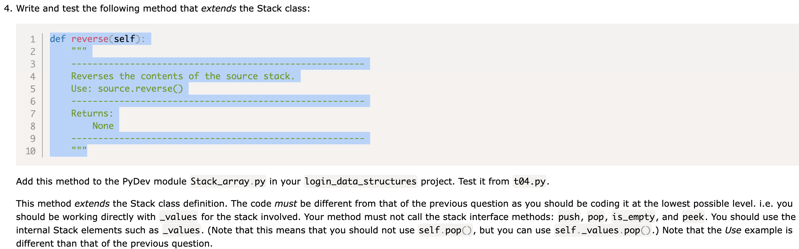 Solved 4. Write and test the following method that extends | Chegg.com