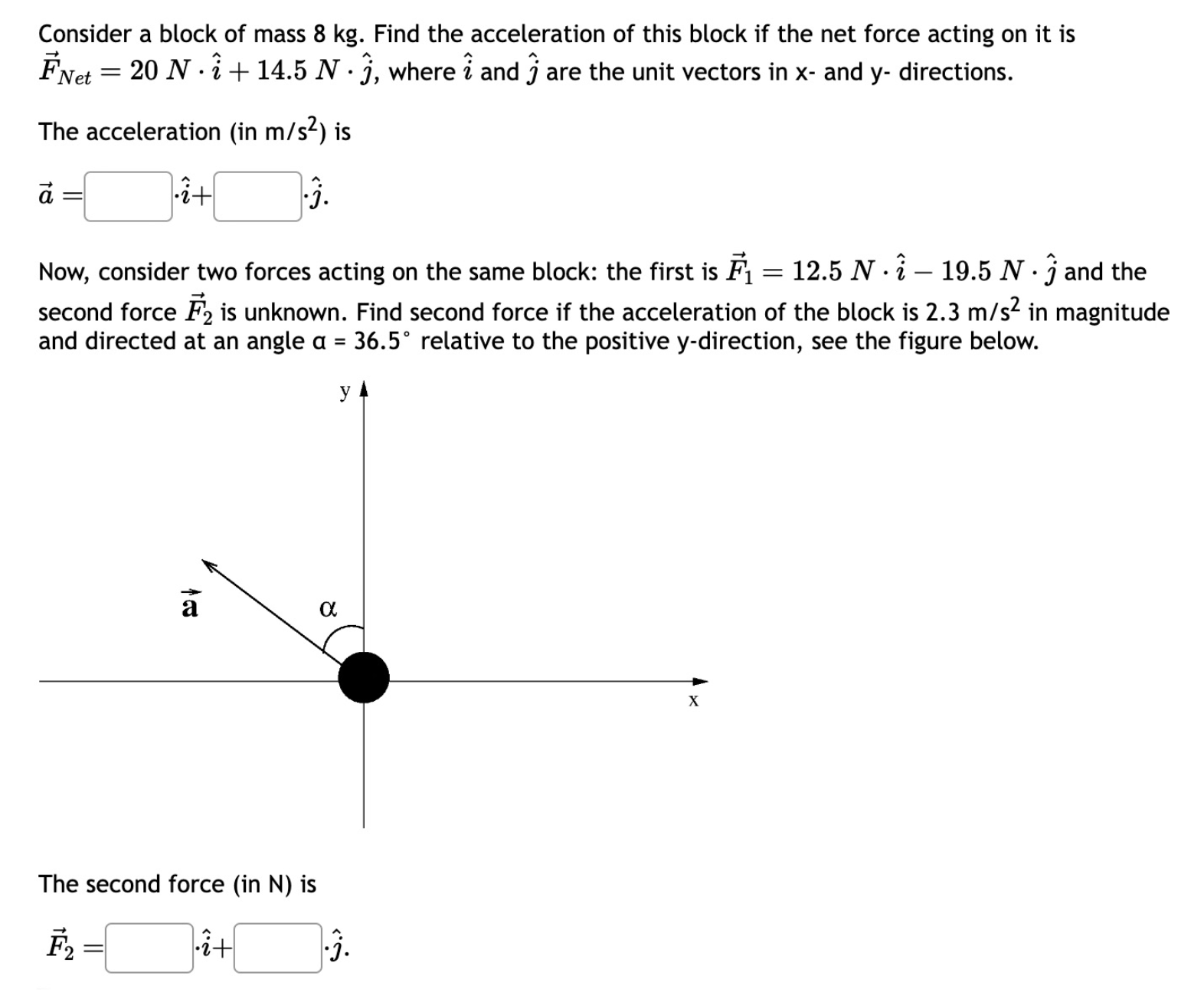 Solved Consider a block of mass 8 ﻿kg . ﻿Find the | Chegg.com