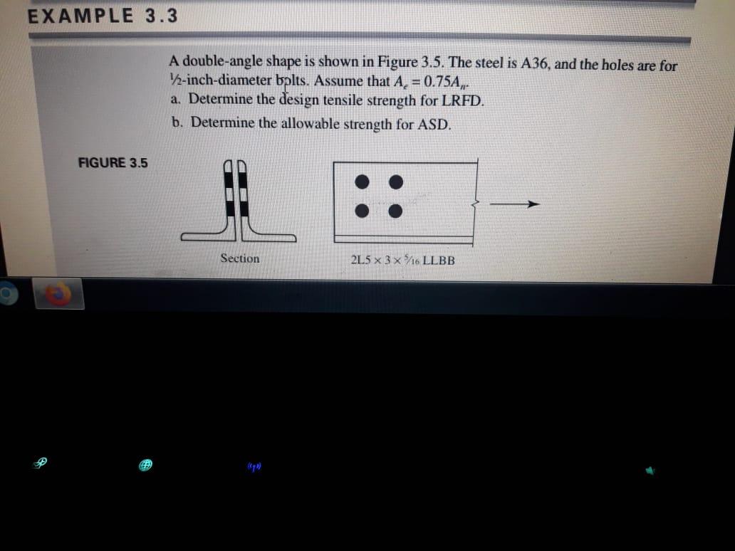 Solved EXAMPLE 3.3 A double-angle shape is shown in Figure | Chegg.com