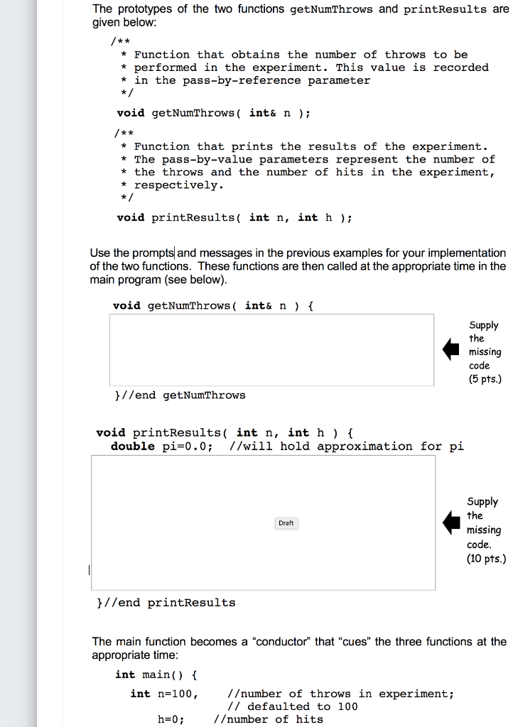 Solved the required code according to your understanding of | Chegg.com