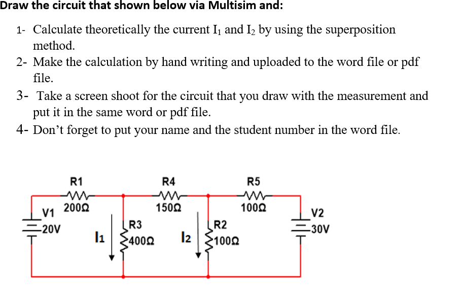 Solved Draw the circuit that shown below via Multisim and: | Chegg.com