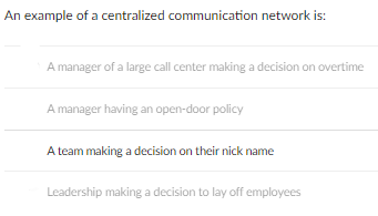 Solved An example of a centralized communication network is: | Chegg.com