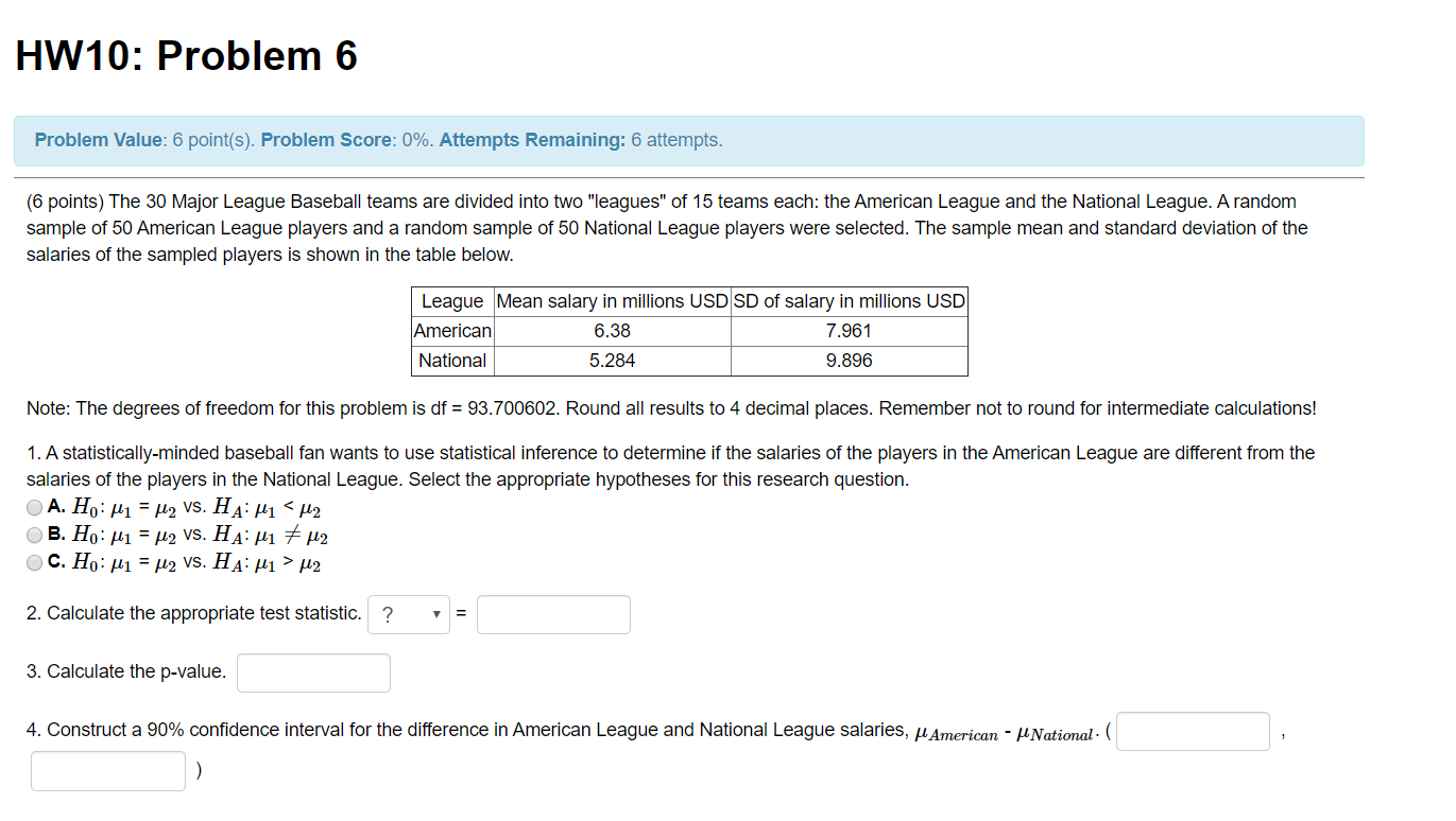 Solved HW10: Problem 6 Problem Value: 6 point(s). Problem | Chegg.com