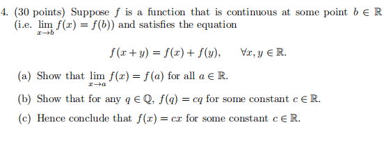 Solved 4. (30 points) Suppose f is a function that is | Chegg.com