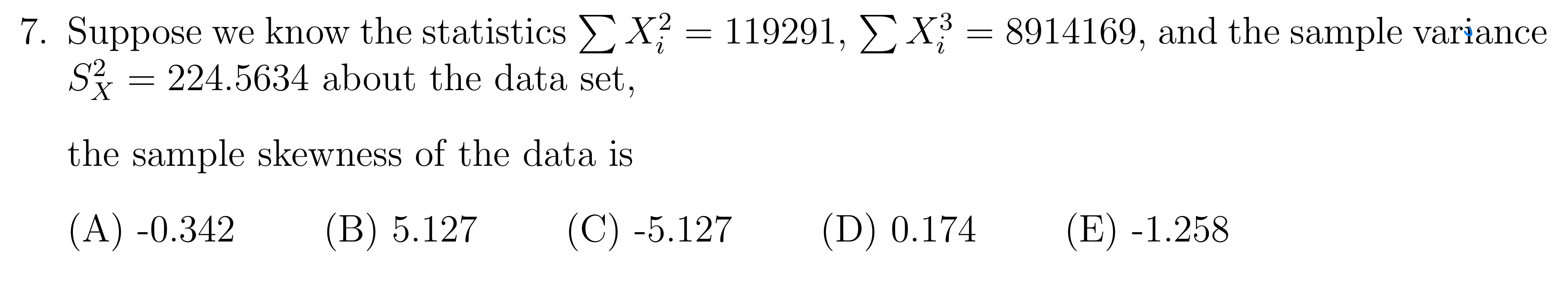 Solved Suppose we know the statistics | Chegg.com