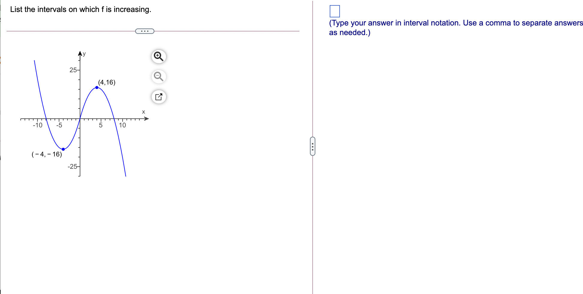 Solved Use the graph of the function f given below to answer | Chegg.com