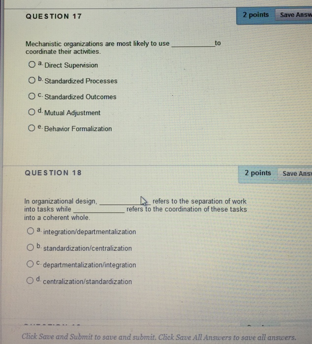 Solved QUESTION 17 2 points Save Answ Mechanistic | Chegg.com