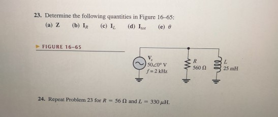 Solved 23. Determine the following quantities in Figure | Chegg.com