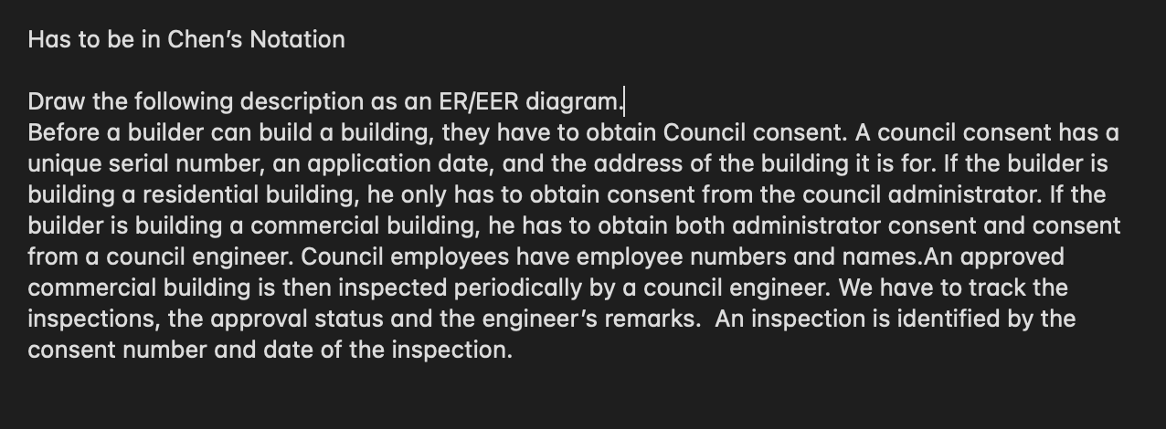 Solved Has to be in Chen's Notation Draw the following | Chegg.com