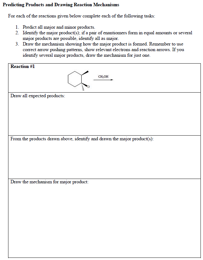 Solved Predicting Products and Drawing Reaction Mechanisms | Chegg.com