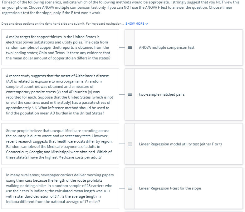 Solved For each of the following scenarios, indicate which | Chegg.com