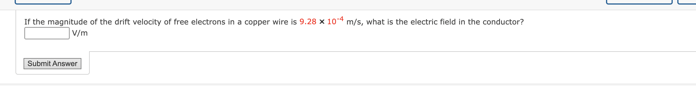 Solved If the magnitude of the drift velocity of free | Chegg.com