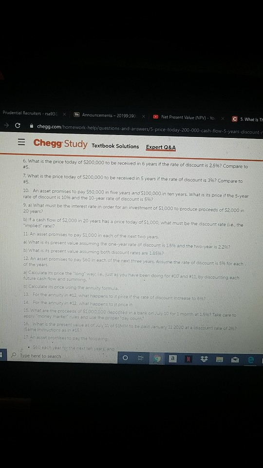 Solved Prudential Recruiters - 5a93 X 1 Announcements - | Chegg.com